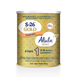 Fórmula Láctea Alula Gold S-26 Etapa 1 0-6 Meses Lata 900G