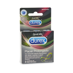 Preservativos Durex Placer Prolongado - Caja 3 und