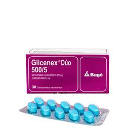 Glicenex Duo 500mg-5mg Tabletas Recubiertas