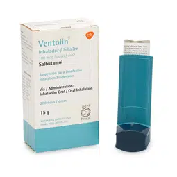 Ventolin 100MCG/DSS Inhalador - Frasco 200 dosis