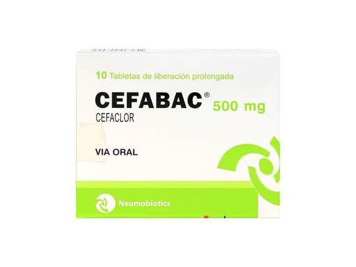 Cefabac 500mg Tabletas Recubiertas - Caja 10 und
