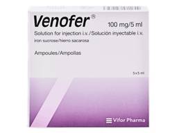 Venofer 100mg/5ml ampolla x 5ml - Caja 5 und