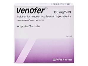 Venofer 100mg/5ml ampolla x 5ml
