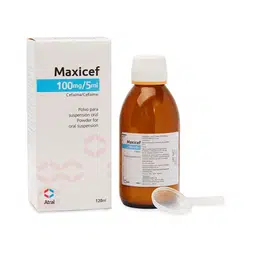Maxicef 100mg/5ml Suspensión Oral Frasco 120 ml